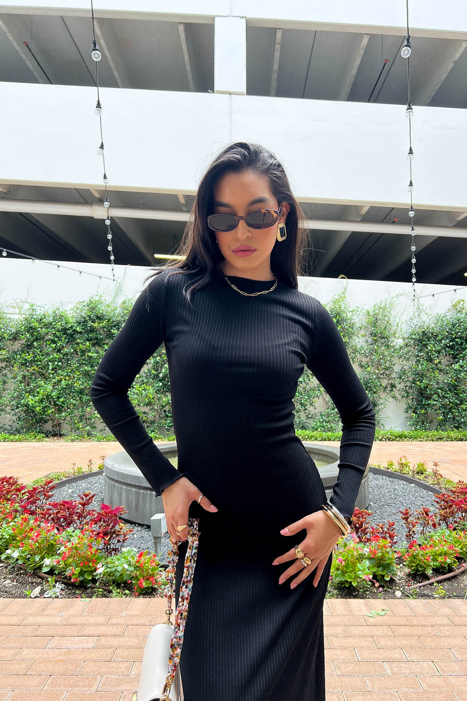 ROWAN LONG SLEEVE MAXI DRESS / BLACK – Halite Clothing