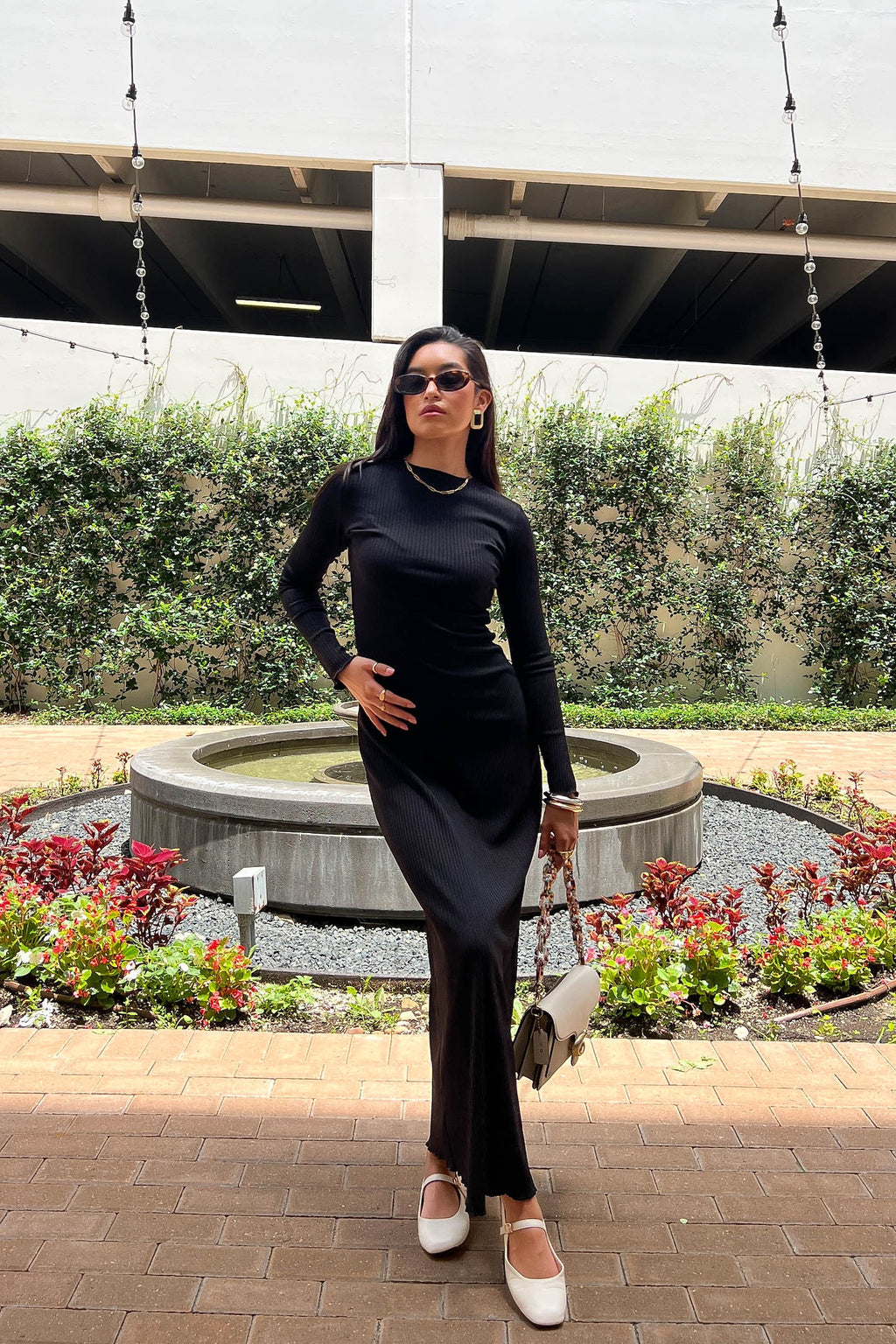 ROWAN LONG SLEEVE MAXI DRESS / BLACK – Halite Clothing