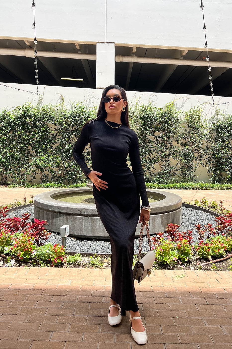 ROWAN LONG SLEEVE MAXI DRESS / BLACK – Halite Clothing