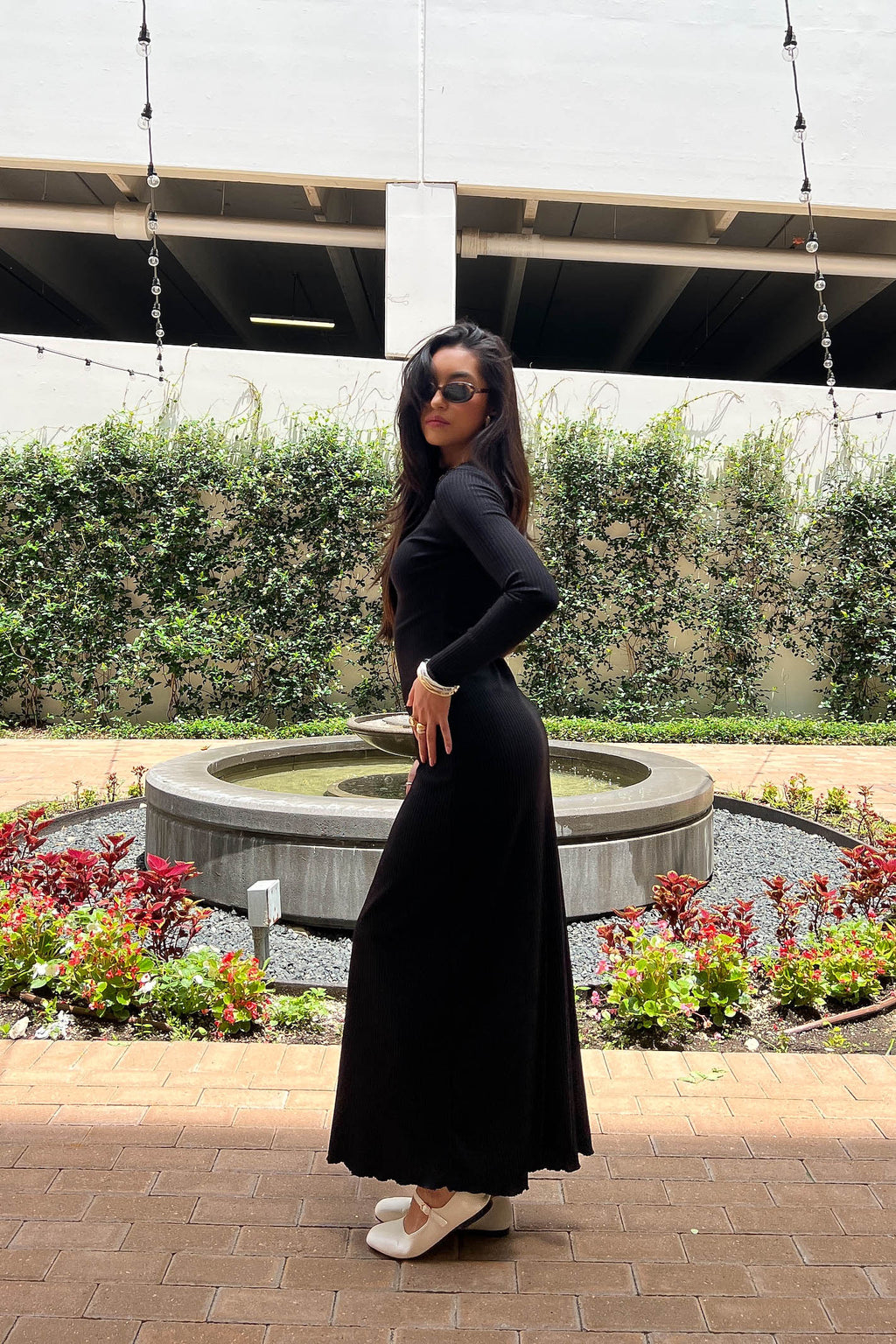 ROWAN LONG SLEEVE MAXI DRESS / BLACK – Halite Clothing