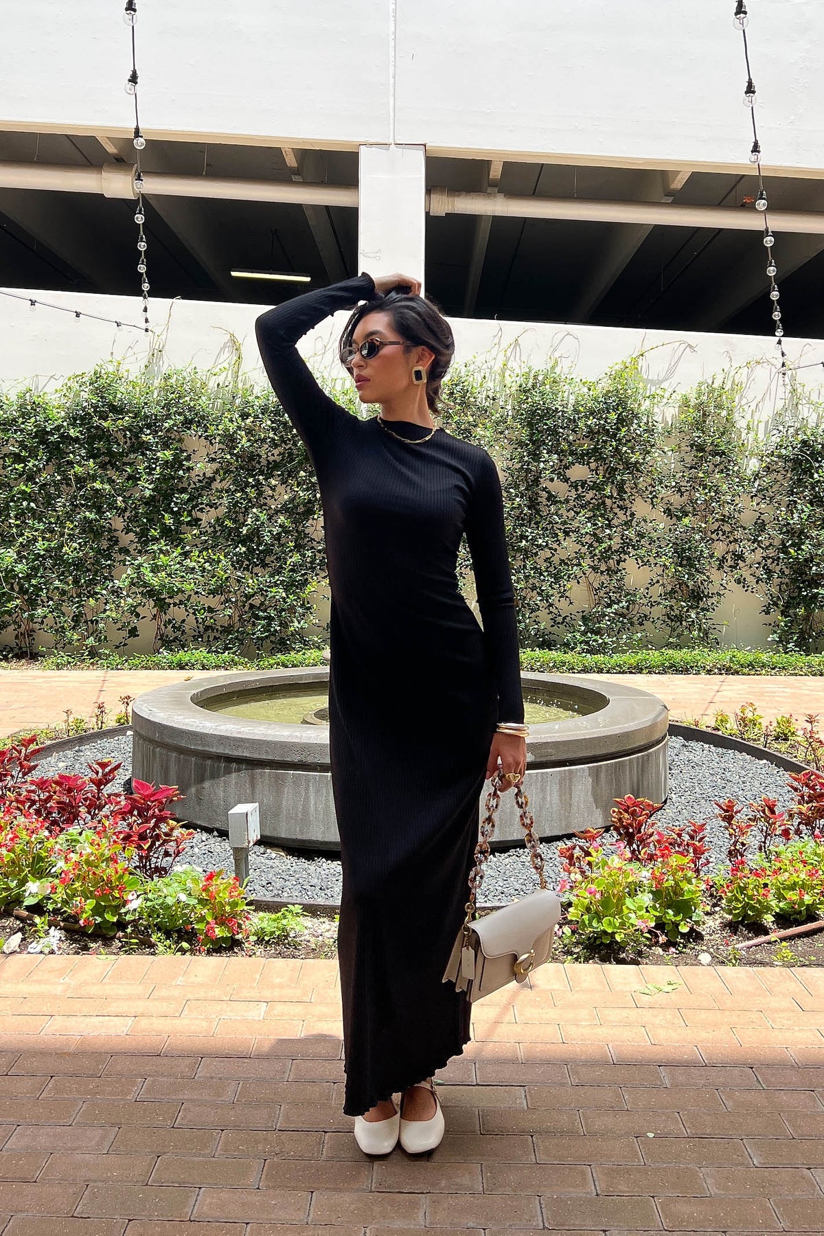 ROWAN LONG SLEEVE MAXI DRESS / BLACK – Halite Clothing