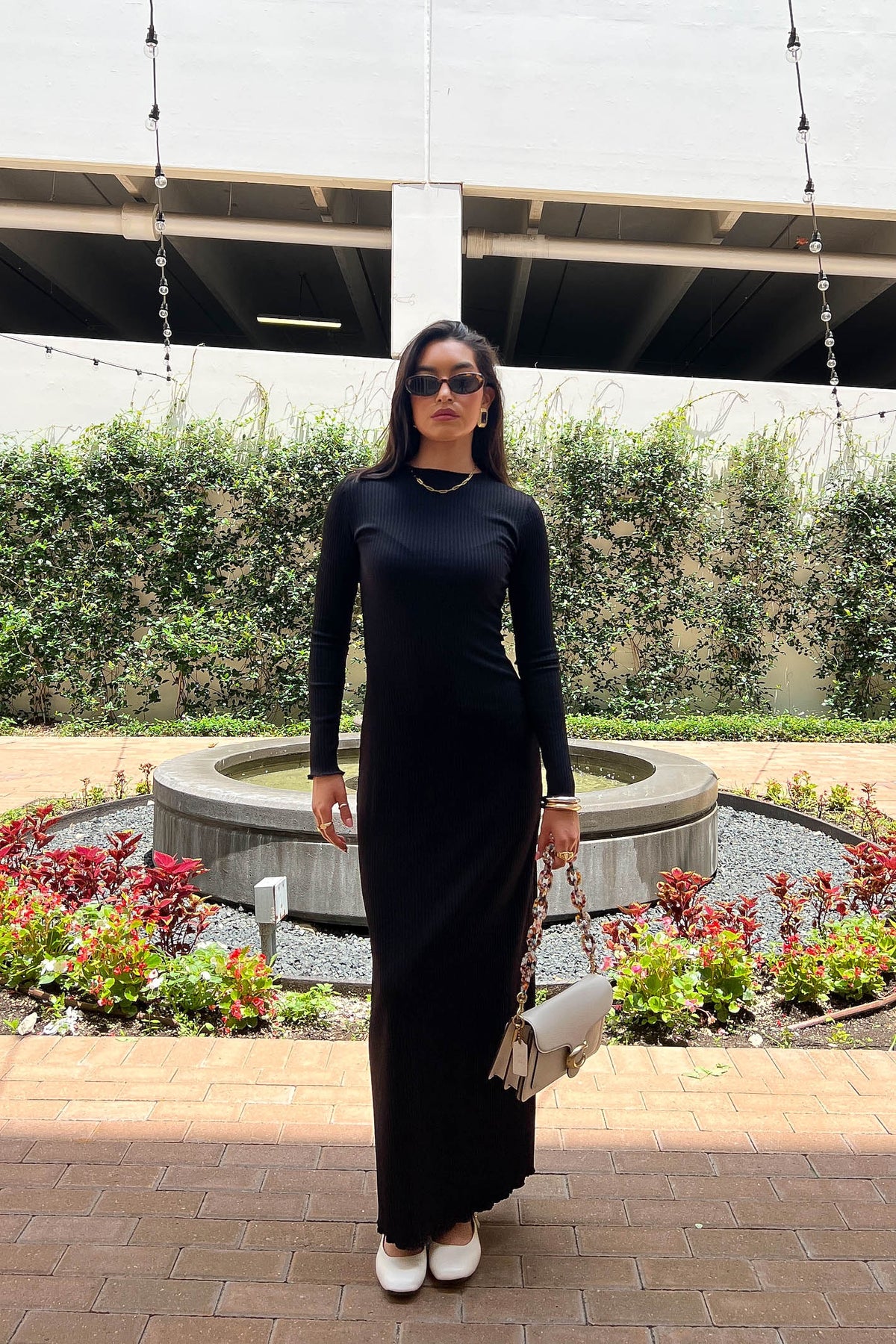 ROWAN LONG SLEEVE MAXI DRESS / BLACK – Halite Clothing