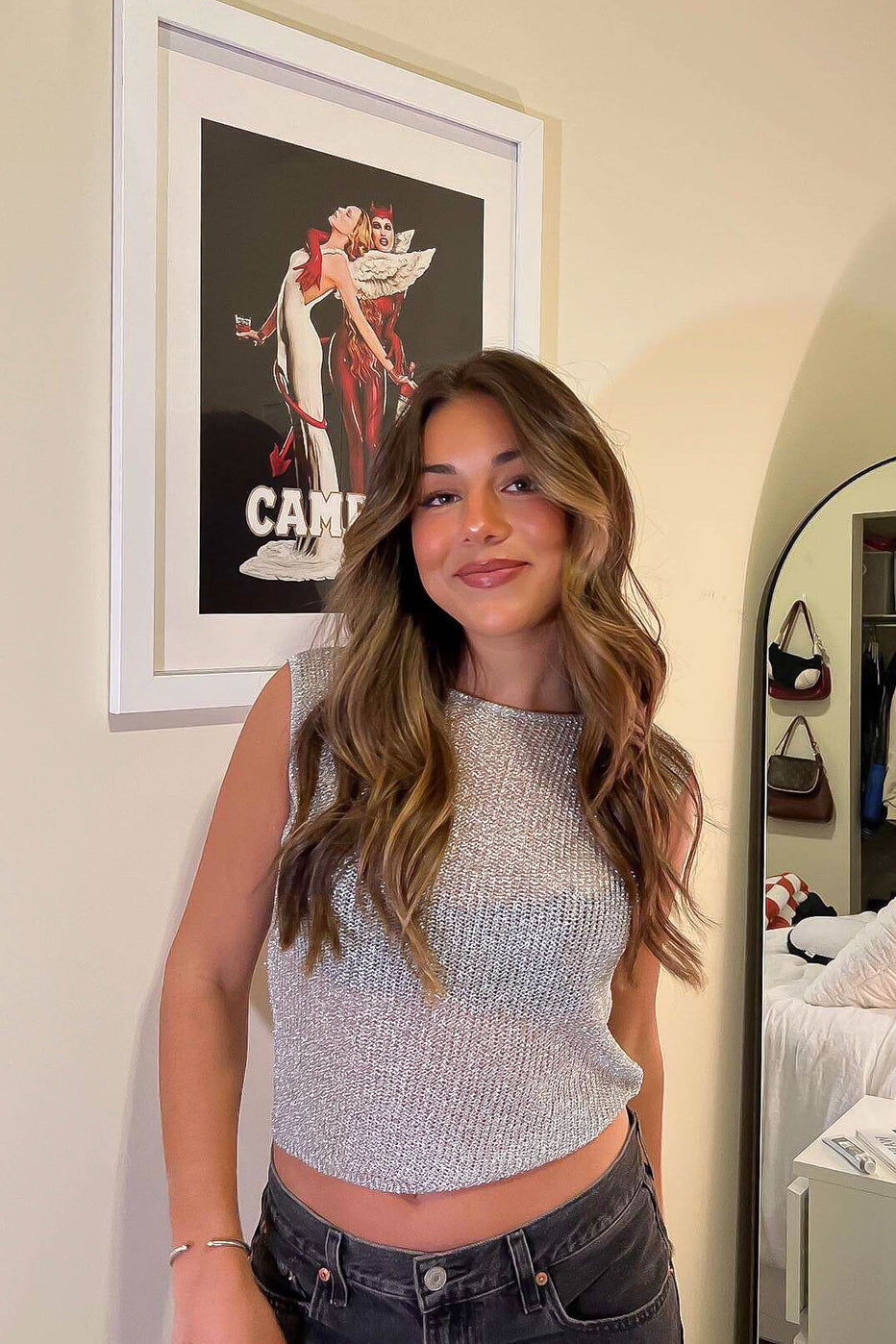 ALEX METALLIC MESH TANK / SILVER – Halite Clothing