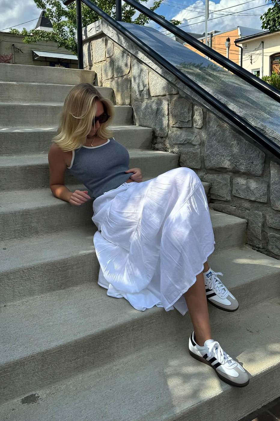 HELENA REVERSIBLE CONTRAST SINGLET / GREY – Halite Clothing