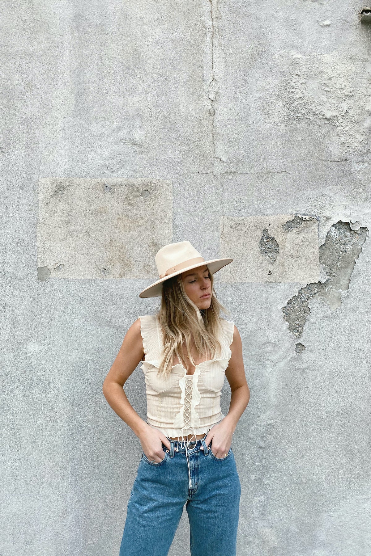 FRENCH GIRL RUFFLE TOP / CREAM – Halite Clothing